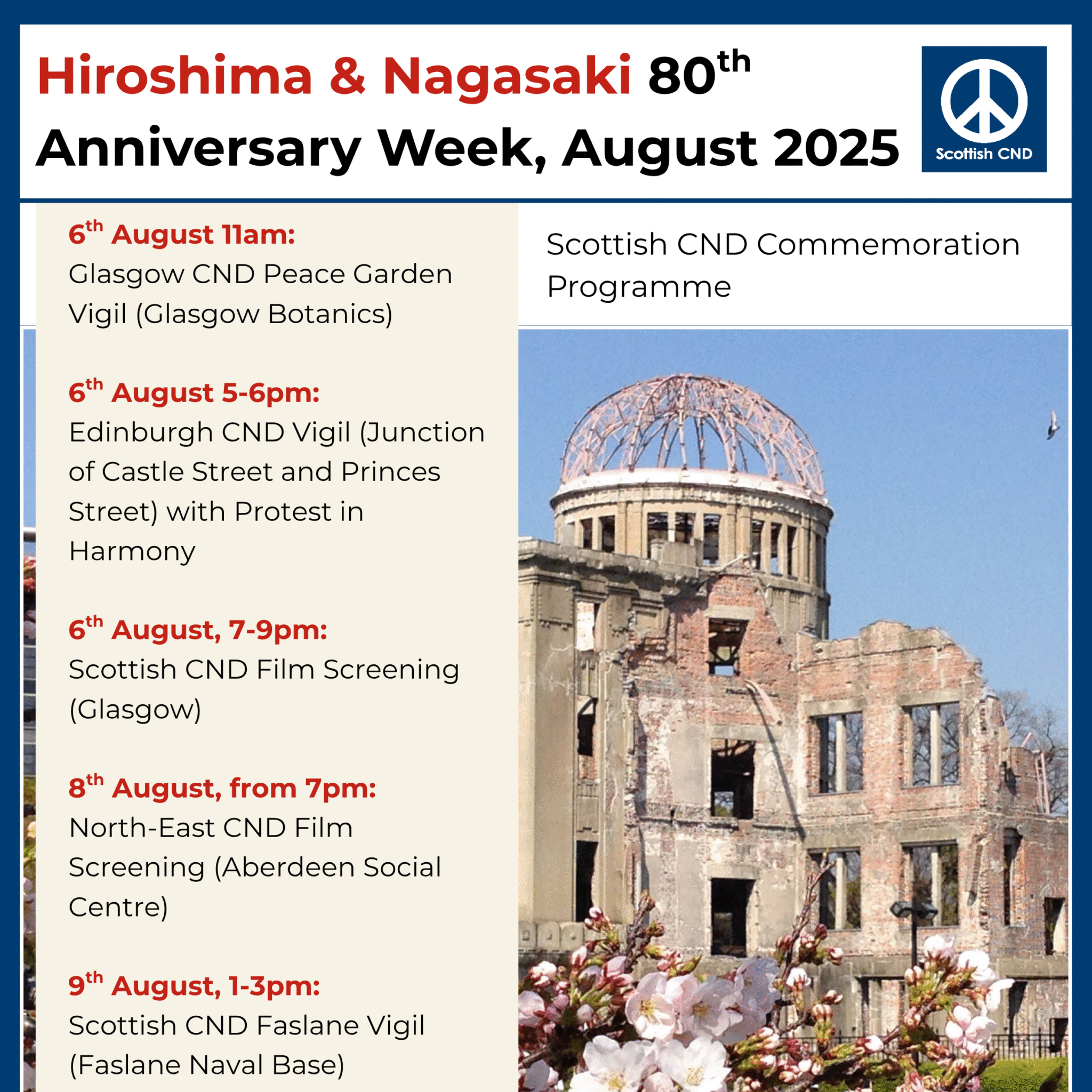 Announcing: Hiroshima & Nagasaki week 2025 – Scottish CND